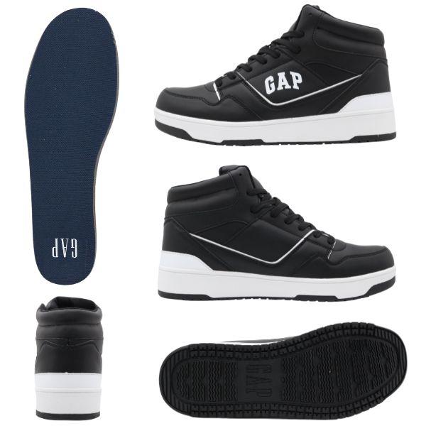 GAP スニーカー メンズ 靴 ハイカット レインシューズ 黒 ブラック 白 ホワイト 防水 雨 滑りにくい 疲れない 厚底 おしゃれ 通勤 通学 ギャップ GPU22342 : シューズ ...