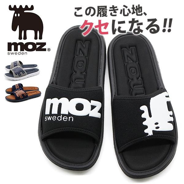 モズ サンダル メンズ 靴 快適 柔らかい 低反発 スライドサンダル シャワーサンダル アフターサンダル 軽量 夏 海 黒 ブラック グレー ネイビー moz MZ-3823 ...