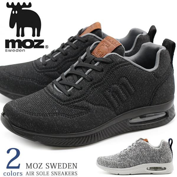モズ moz スニーカー メンズ 靴 おしゃれ シンプル エアクッション エアーソール 人気 北欧 黒 ブラック グレー 仕事 通勤 通学 ウォーキング MZ-4221 : moz4221 ...