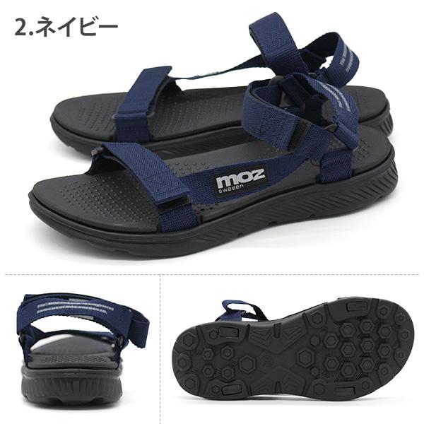 moz モズ サンダル メンズ 靴 スポーツサンダル 黒 ブラック ネイビー 軽量 軽い クッション性 スポサン おしゃれ シンプル ブランド 歩きやすい スポーツ 3824 : シューズ ...