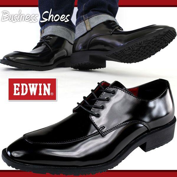 EDWIN（エドウィン） EDWIN ED-7401 メンズ ビジネスシューズ Uチップ レースアップ 革靴 制菌消臭 幅広 3E ...