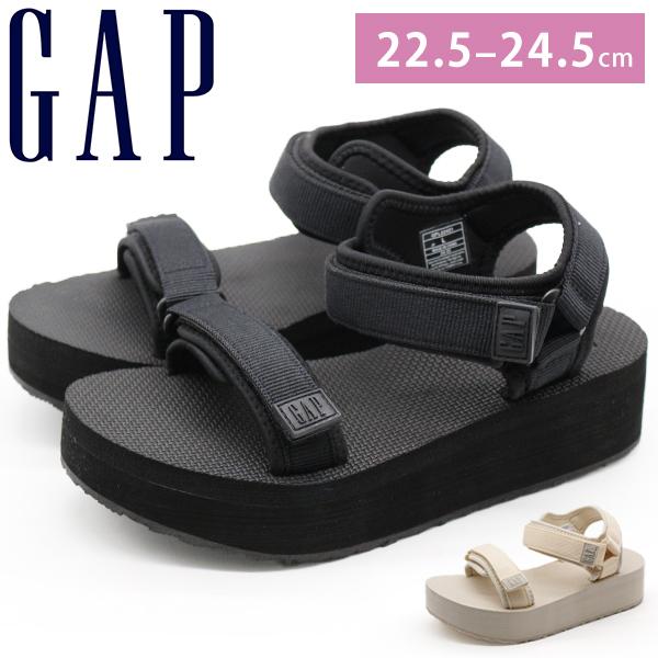 GAP ギャップ レディース サンダル 靴 スポーツサンダル 黒 ブラック ベージュ ベルクロ カジュアル フィット 夏 アウトドア 人気 ブランド GPL22421 : シューズベース ...