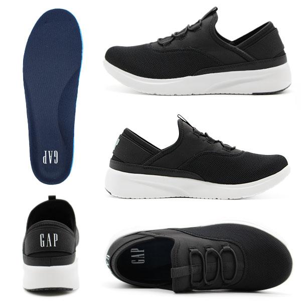 GAP（ギャップ） スリッポン メンズ 靴 スニーカー 黒 ブラック 軽量 軽い かかとが踏める 2WAY スリッパ 仕事履き 室内履き オフィス 仕事 事務所き GAP GPU22406 ...