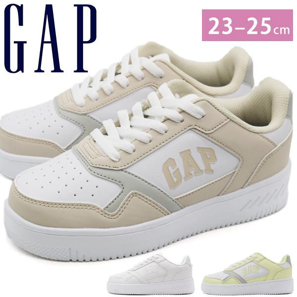 GAP ギャップ スニーカー レディース 靴 白 ホワイト 軽量 軽い シンプル 通学 学校 通勤 厚底 仕事 職場 コートスニーカー コートシューズ GPU52411 : シューズベース ...