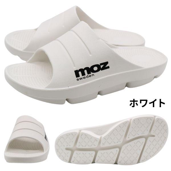moz モズ サンダル メンズ 靴 リカバリーサンダル 黒 白 ブラック ホワイト 軽量 軽い シンプル クッション スリッパ オフィス 事務所 病院 リハビリ 介護 MOZ 4816 ...