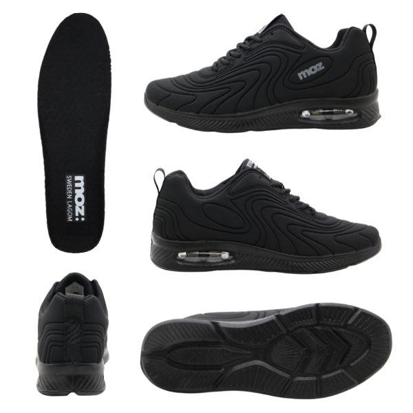 モズ スニーカー メンズ 靴 黒 ブラック ネイビー ゴールド ブラウン 軽量 軽い スリッポン 履きやすい 歩きやすい ウォーキング 疲れない 仕事 通勤 moz 5227 : シューズ ...