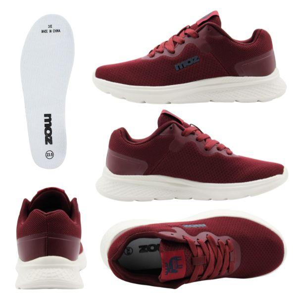 モズ スニーカー レディース 靴 黒 ブラック 緑 カーキ 赤 ワイン 軽量 軽い 厚底 おしゃれ かわいい カジュアル シンプル 疲れない 歩きやすい moz MZ-6209 :mz6209 ...