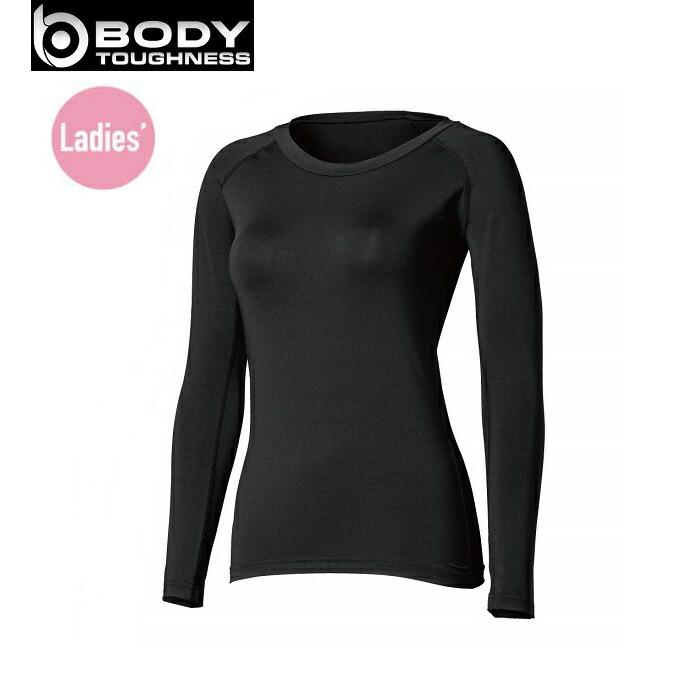 BODY-TOUGHNESS JW-653 BT レディース 冷感 消臭 加圧シャツ パワーストレッチ 長袖 クルーネックシャツ ボディタフネス おたふく手袋 : シューズクラブCヤフー店 ...