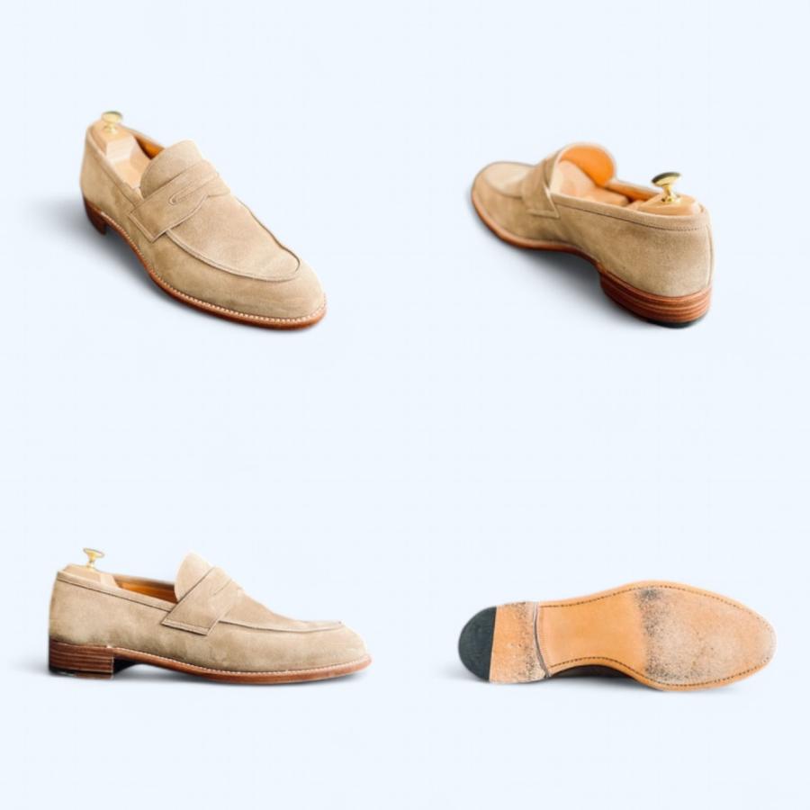 ☆試着サンプル コインローファー 宮城興業製オーダーシューズ／C.F.Stead／ベージュ : shoescreate - 通販 - Yahoo!ショッピング
