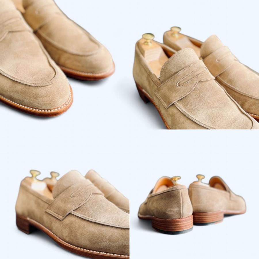 ☆試着サンプル コインローファー 宮城興業製オーダーシューズ／C.F.Stead／ベージュ : shoescreate - 通販 - Yahoo!ショッピング