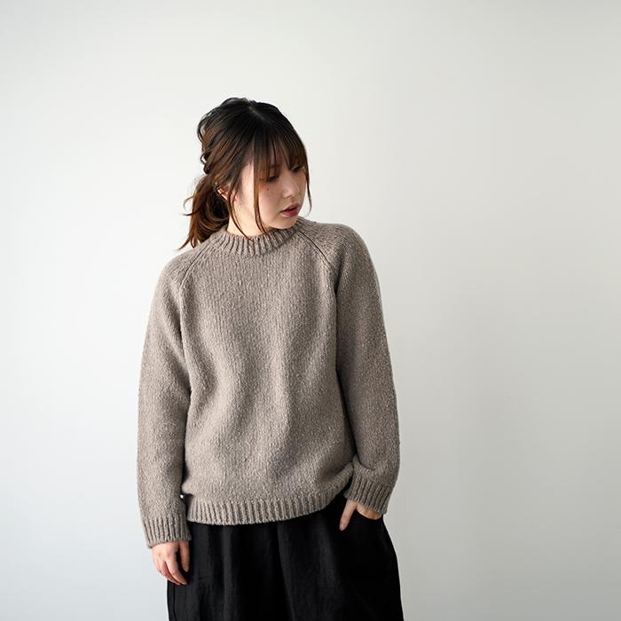 evam eva エヴァムエヴァ ニット renew-wool raglan pullover リニューウール ラグラン プルオーバー ...