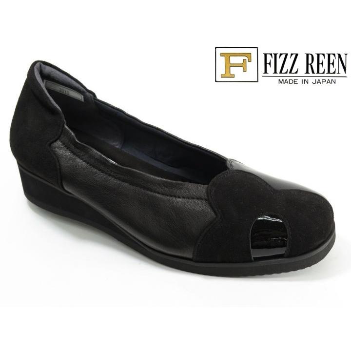 FIZZ REEN No.3010 幅広4Eやわらか本革パンプス 送料無料[黒] : 横浜シューズショップカメヤ - 通販 - Yahoo!ショッピング