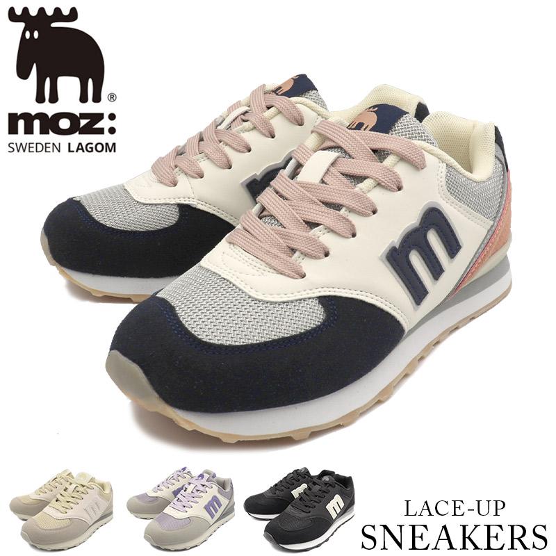 moz スニーカー レディース 軽い 疲れない モズ 靴 おしゃれ 白 黒 歩きやすい MZ10255 : シューズストア リオデート mens - 通販 - Yahoo!ショッピング