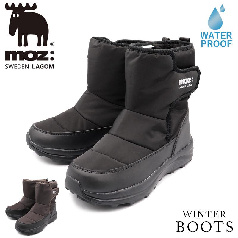 moz ブーツ レディース ミドル ショート 防水 防滑 軽量 撥水 モズ ムートン 歩きやすい 黒 mz7003 : シューズストア リオデート mens - 通販 - Yahoo!ショッピング
