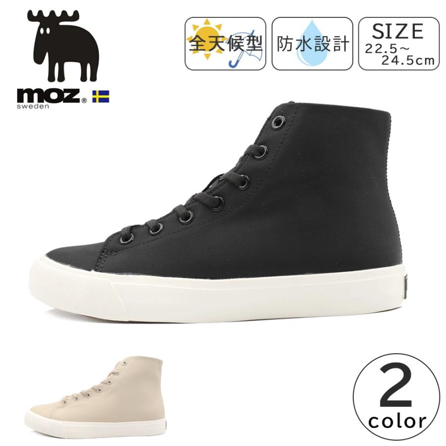 moz MOZ モズ レディース スニーカー レインシューズ MZ6002 レインスニーカー ハイカット 防水 防滑 軽量 晴雨兼用 : シューズストアLuckStock - 通販 ...