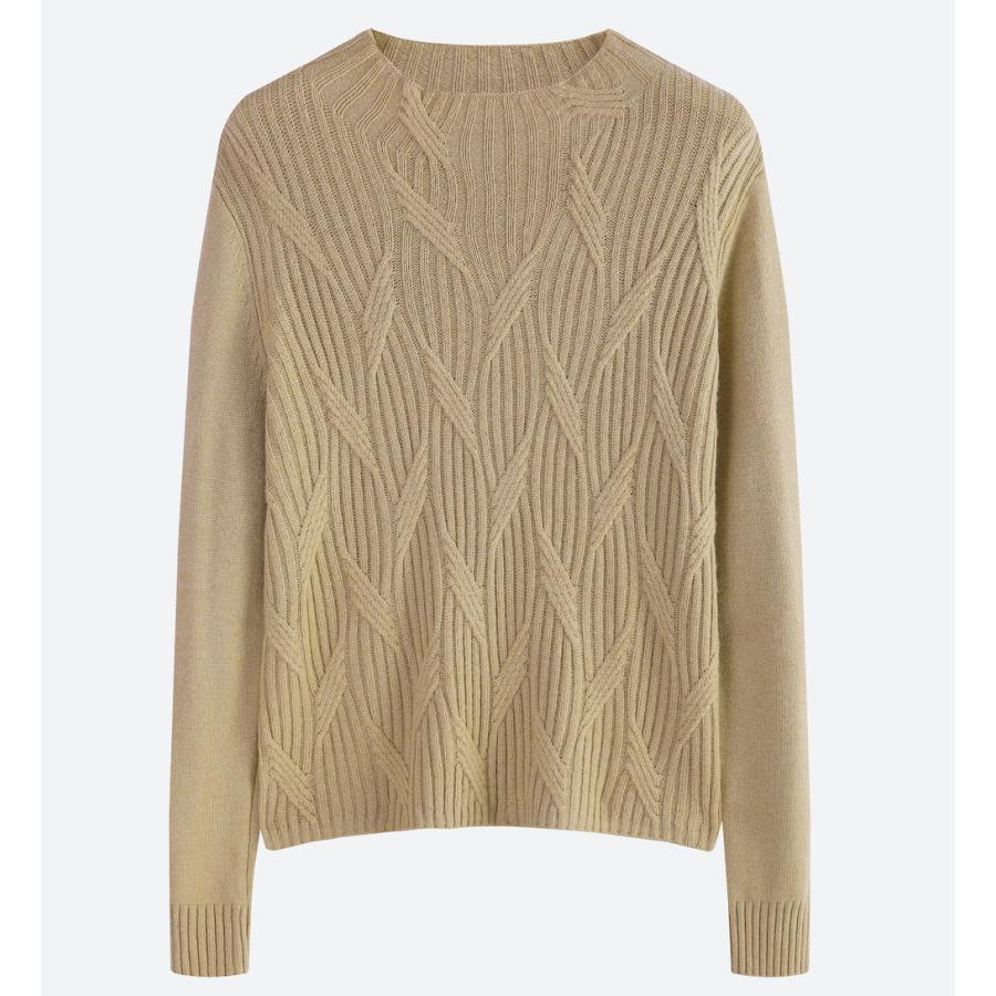 SHOKAY(ショーケイ)ウィメンズ・ヒマラヤケーブル・ セーター(ヤクウール、キャメル) : aw-sw-hb-cm : SHOKAY ...