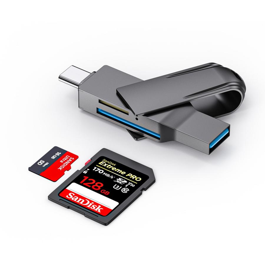 SDカードリーダー 2in1 USB-C USB2.0 USB3.0 Type-C SD カード microSD : iPhoneケースの おでかけセレクト - 通販 - Yahoo!ショッピング