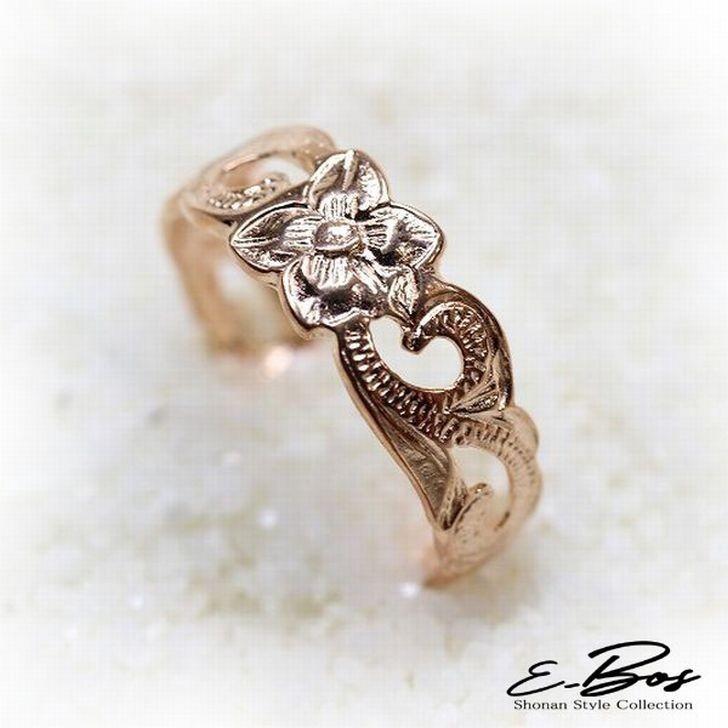 ハワイアンジュエリー リング トゥーリング 2wey ピンキーリング 指輪 透かし K14 GP ピンクゴールド レディース プレゼント tor011 : Shonan Style ...