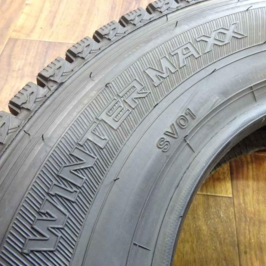 WINTER MAXX 会社宛 送料無料 155R12 6PR LT スタッドレスタイヤ 4本SET ダンロップ SV01 2017年製 ...