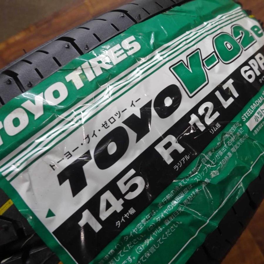 TOYO TIRES（トーヨータイヤ） 145R12×4J 6PR LT サマータイヤ＆鉄 4本SET トーヨー V-02e 2020年製 ...