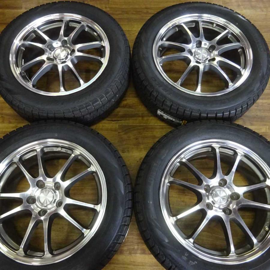 会社宛 送料無料 215/55R17×7J 94Q スタッドレスタイヤ＆アルミ 4本SET ピレリ アイスアシンメトリコPLUS 2019年製 ...