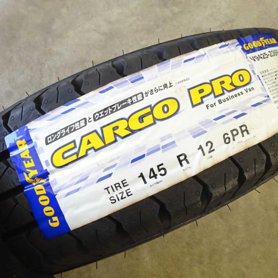 夏 新品 2021年 4本SET 会社宛 送料無料 145R12×4J 6PR LT グッドイヤー カーゴプロ ダイハツ純正 スチール ハイゼット 軽トラ NO,D1570-3 :D1570 ...