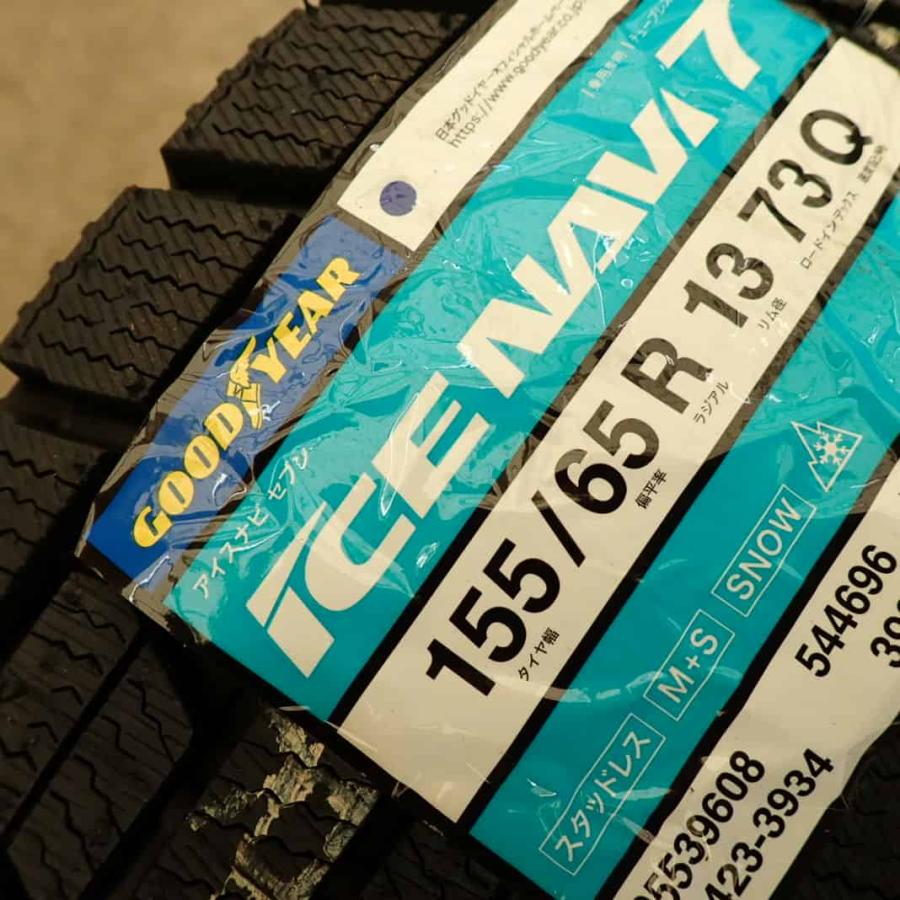 アイスナビ 冬 新品 2023年製 4本SET 会社宛 送料無料 155/65R13×4J 73Q グッドイヤー 7 NO,D2954 ...
