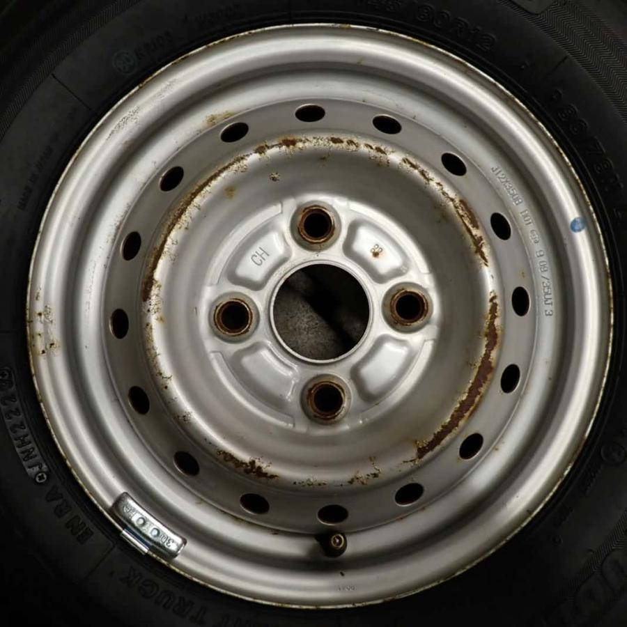 冬 新品 2023年製 4本SET 会社宛 送料無料 145/80R12×3.5J 80/78 LTN ブリヂストン W300 NO ...