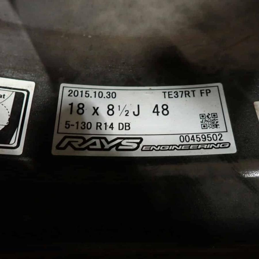 4本SET 会社宛 送料無料 18×8.5J RAYS VOLKRACING ボルクレーシング TE37 RT FP アルミ 5穴 PCD ...