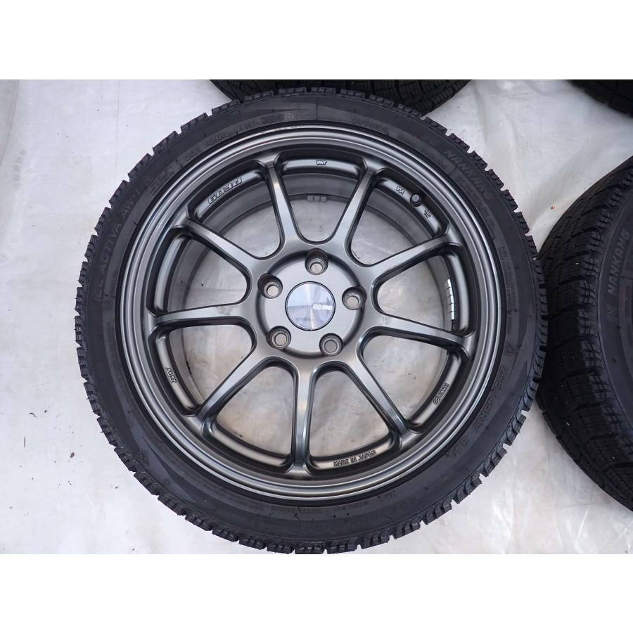 ICE ACTIVA 冬 4本SET 会社宛 送料無料 205/45R17×7J 84Q ナンカン AW1 2024年製 エンケイ PF09 ...