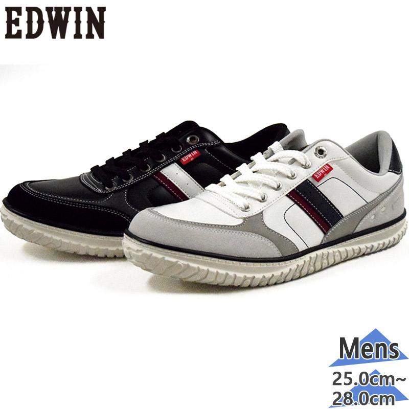 EDWIN 幅広 ワイド エドウィン メンズ EDW-7765 EDW7765 スニーカー 靴 シューズ 軽量 コート カジュアル ローカット ふかふかクッション 7765 : SPORTS ...