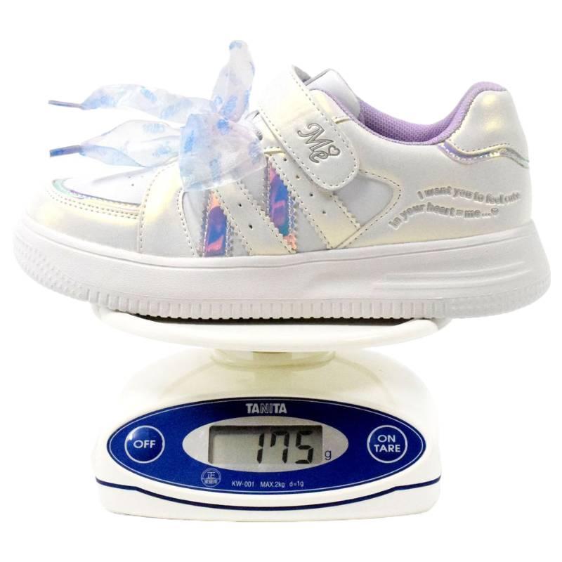 イコールミー ジュニア キッズ 女の子 靴 シューズ 2WAY 取り外しリボン フェミニン カジュアル かわいい お洒落 厚底 軽量 美脚効果 オーロラ キラキラ ME-3754 ...