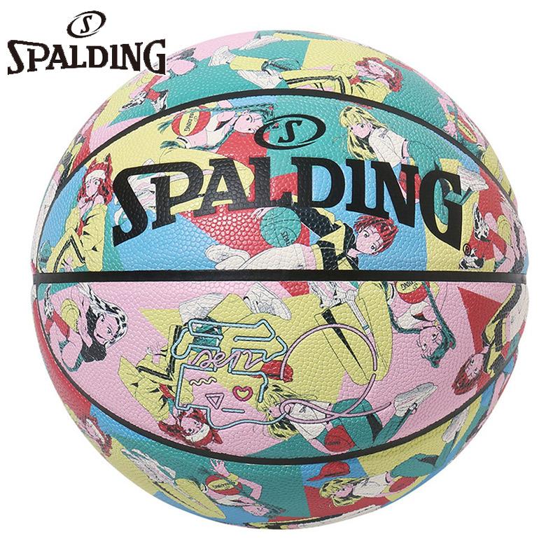 SPALDING 7号球(男子一般用) スポルディング スポーツ メンズ 電Q トライアンギュラー コンポジット バスケットボール アクセサリー 合成皮革 イラスト 77-824J ...