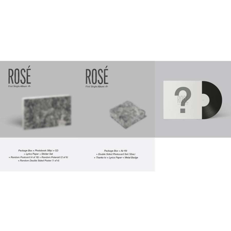 【3種セット(AIR+CD)|全曲和訳無料付】ROSE - R - 1st Single Album BLACKPINK ロゼ 1集 シングル ...