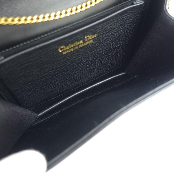 Christian Dior / クリスチャンディオール ◆ロゴ チェーン ショルダーバッグ ブラック 斜めがけ【バッグ/バック】【中古】 Christian Dior（クリスチャン・ディオール） ロゴ チェーン