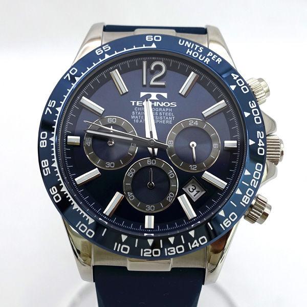 TECHNOS / テクノス クロノグラフ クォーツ メンズ 腕時計 ラバーベルト ネイビー T8A89 ブランド 中古 : ARCHERY - 通販 - Yahoo!ショッピング