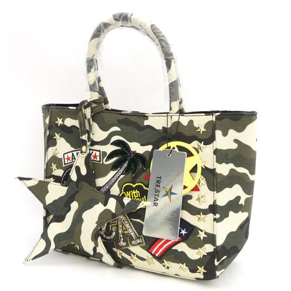 TRE☆STAR / トレスター ハンドバッグ/ワッペン/カモフラ柄/カーキ/タグ付き メンズファッション 中古 : ARCHERY - 通販 ...