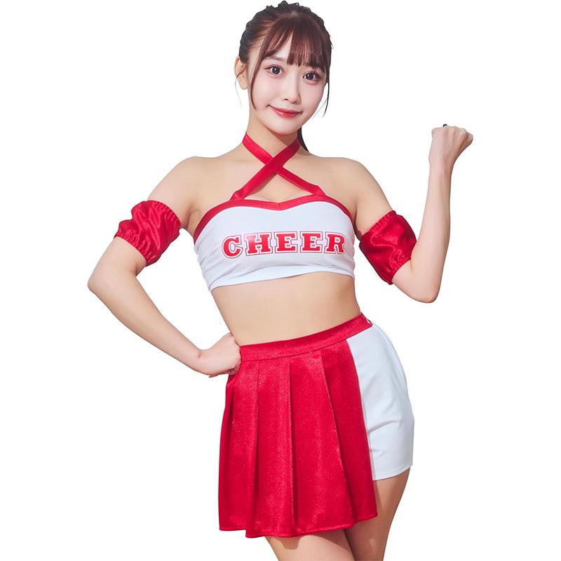 clearstone クリアストーン Clearstone コスプレ チアリーダー GLOWHOLIC シャイニーチアガール レディース フリーサイズ レッド[glowholic-shiny ...