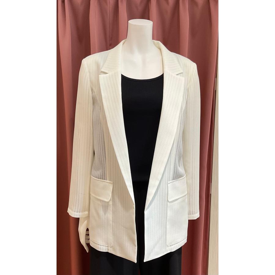 B7 ベーセッツ 空羽カラミ織ストライプ羽織ジャケット SALE : セレクトショップブルー - 通販 - Yahoo!ショッピング