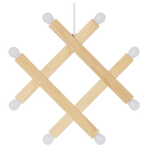 IKEA/イケア STRALA/ストローラ LEDペンダントランプ・クリスマス モチーフ/電池式25 cm パイン材（105.829.03 ...