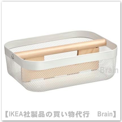 イケア IKEA/イケア RISATORP/リーサトルプ バスケット 仕切り付き33x24x11 cm ホワイト（505.303.99/50530399） : SelectShop Brain ...