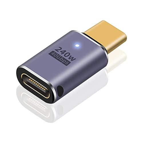 Poyiccot USB C 延長アダプタ240W、USB Type 延長アダプタ 40Gbps、USB 4 USB-C変換アダプタ、8K@60Hz映像出力Thunderbolt 4 ...