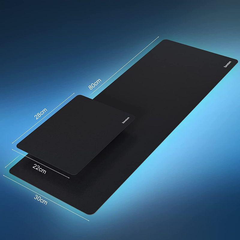 Senetem マウスパッド 大型 薄型 ゲーミング キーボードパッド マウス パッド 800×300×1.5mm 滑り止め ...