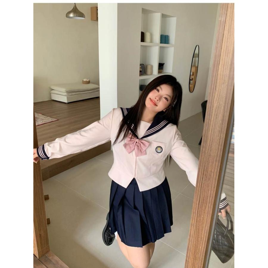 大きいサイズ セーラー服 卒業式 女の子 制服 学生制服 3点セット 長袖