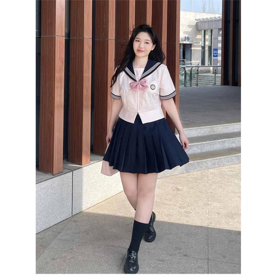 大きいサイズ セーラー服 卒業式 女の子 制服 学生制服 3点セット 長袖