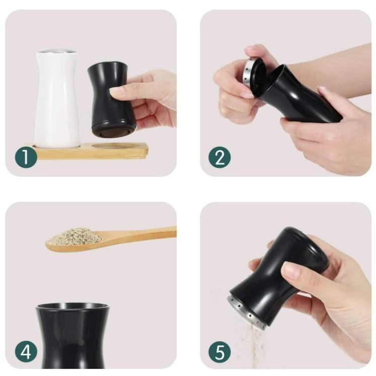 VKCHEF スパイスボトル 2個 竹トレイ1個 砂糖 塩 コショウ入れ : ショップイシコネ - 通販 - Yahoo!ショッピング