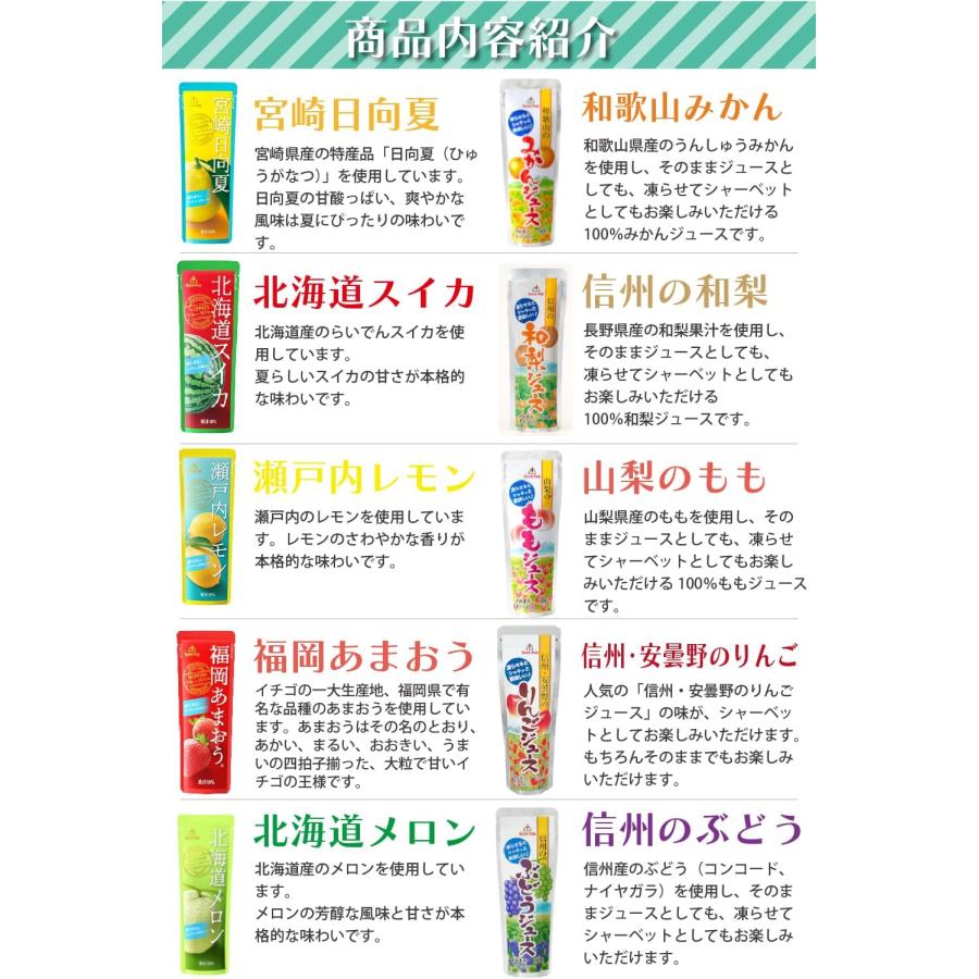 宝箱入り フルーツ ジュース シャーベット ゴールドパック 20本 10種類×2本 1600g 詰め合わせ :MT-B0C6WNZTWQ:サニートレーディング ジャパン - 通販 ...