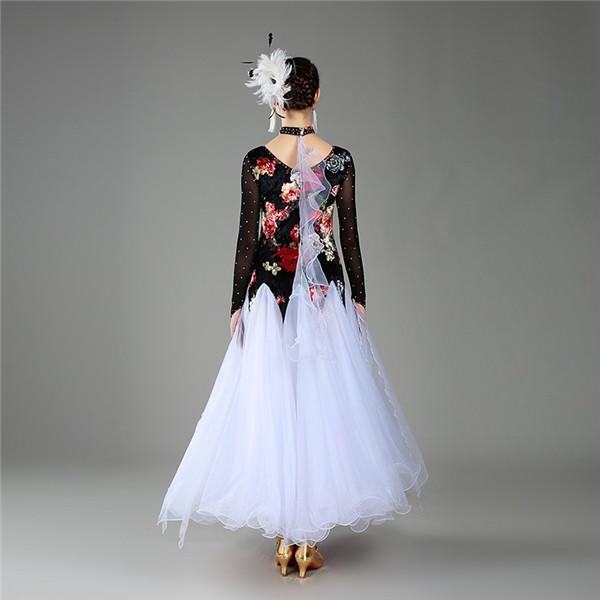 7カラー 社交ダンス 衣装 モダンドレス 社交ダンスドレス 大きい裾