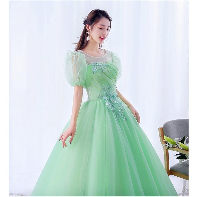 カラードレス ウェディングドレス ロングドレス 演奏会 ピアノ 発表会