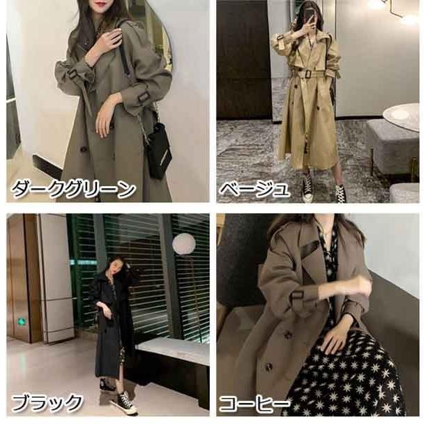 トレンチコート レディース アウター コート 小柄小さいサイズロング丈